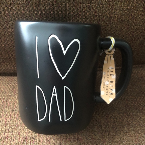 Rae Dunn | Dining | Nwt Rae Dunn I Love Heart Dad Black Mug Fathers Day ...